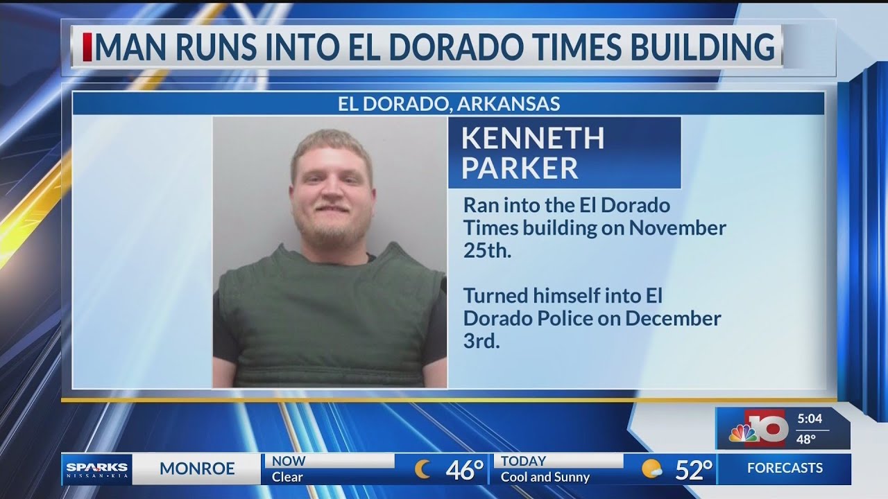 Man runs into El Dorado News-Times Building - YouTube