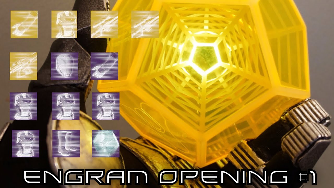 Destiny Engram Opening #1 - 5 Exotics and 8 Legendaries ! - YouTube