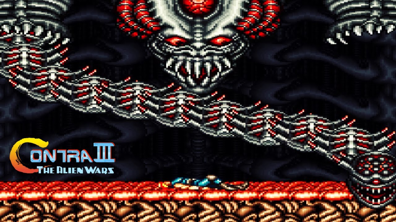 【SNES 1992】Contra 3: The Alien Wars (All Enemies + BOSSES + SECRET BOSS ...