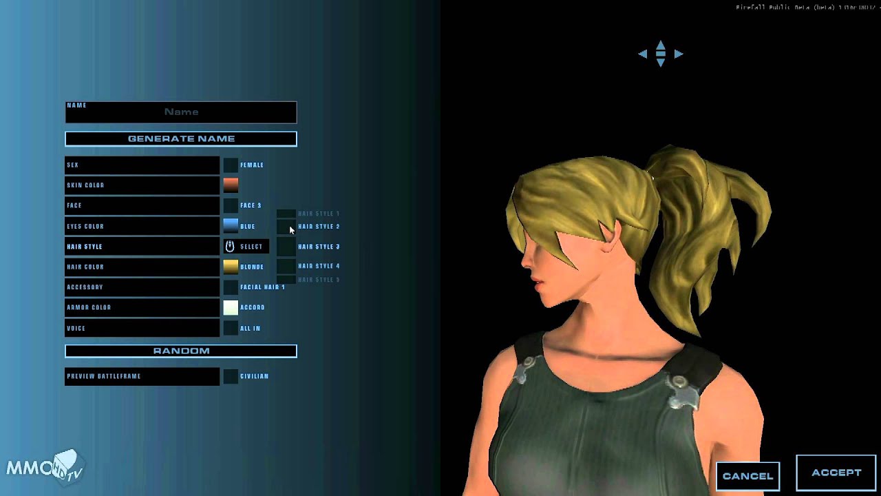 Firefall Character creation Female character - MMO HD TV (1080p) - YouTube