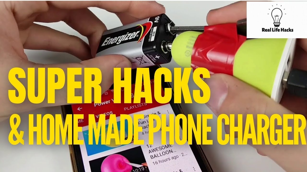Super Hacks (with Home made phone charger) - YouTube