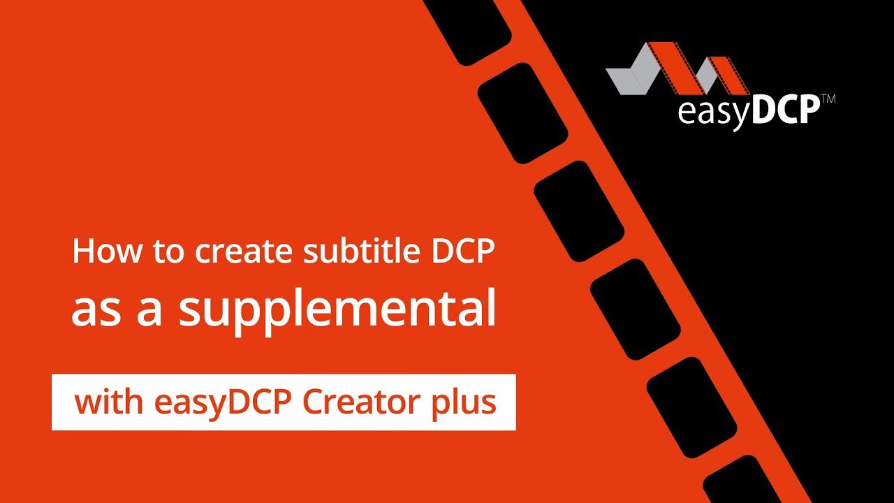 Create DCP subtitle subsequently as Supplemental DCP with easyDCP - YouTube