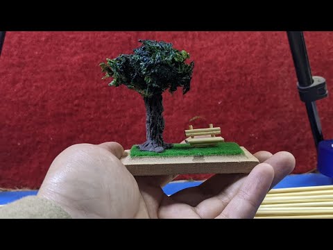 How to make miniature trees for craft - YouTube