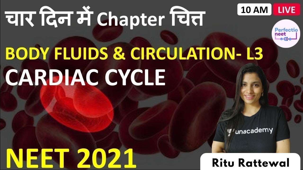 L4: Cardiac Cycle | Part 1 | 4 Din me Chapter Chitt | NEET 2021 | Ritu ...