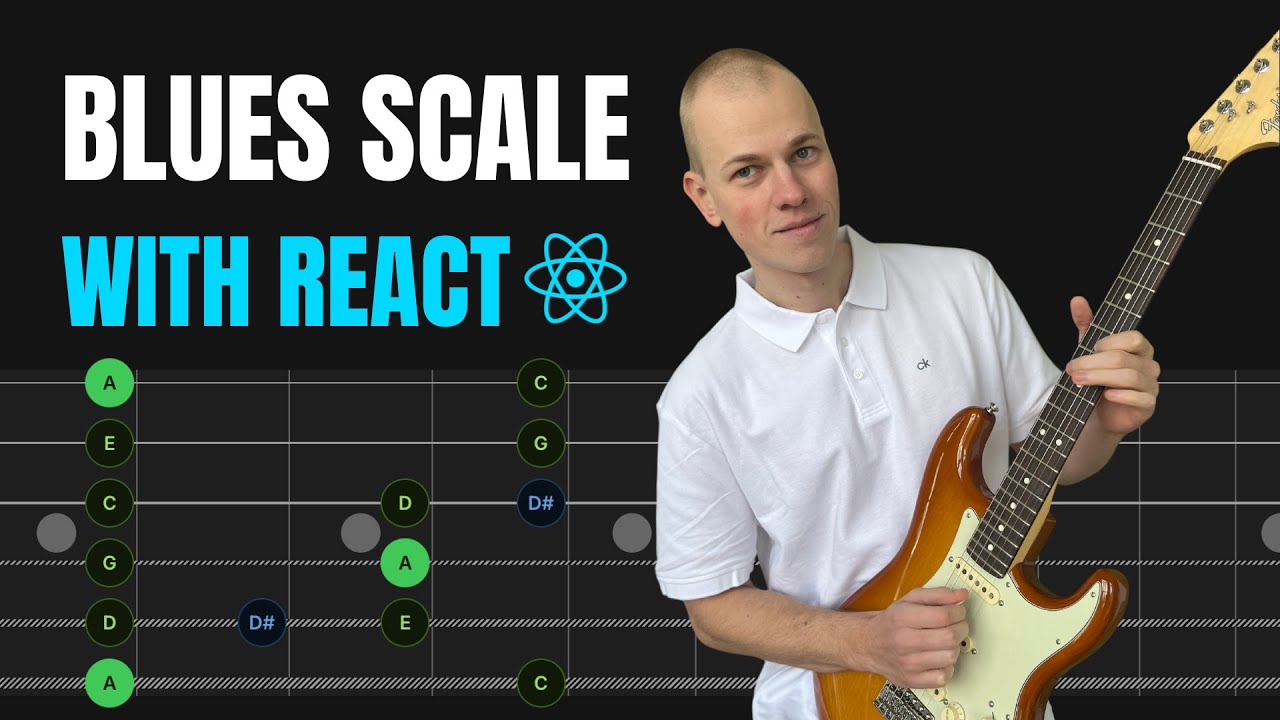 Interactive Blues Scale Visualization on Guitar Fretboard with React ...