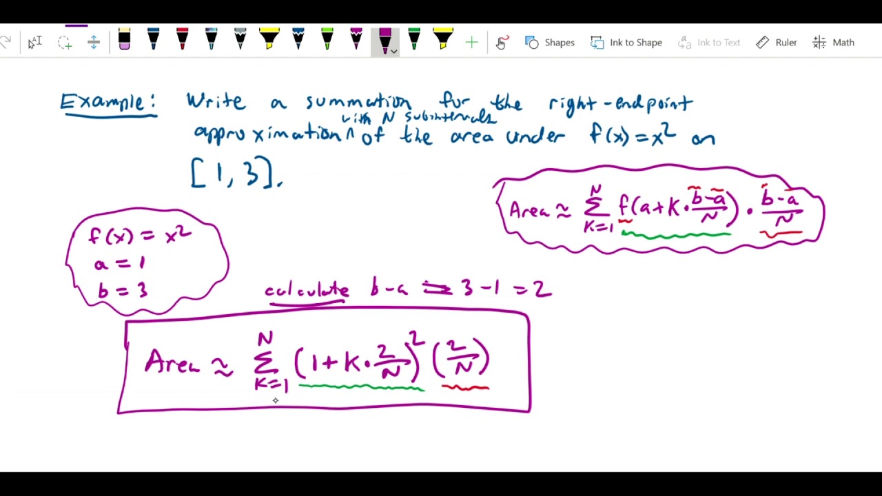Area and finite sums Examples of using area summation formula - YouTube