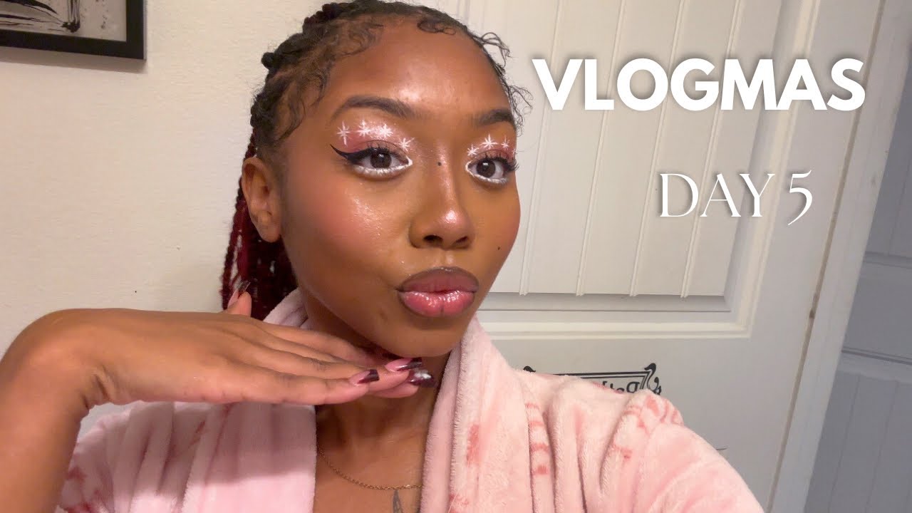 Vlogmas Day 5 | Pink Christmas Makeup Tutorial - YouTube