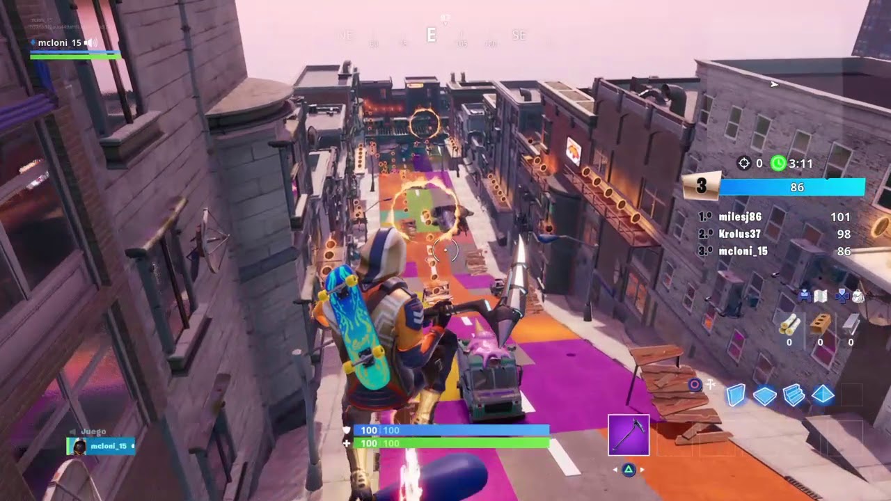 Ganando una partida de entrega en el centro (fortnite) - YouTube