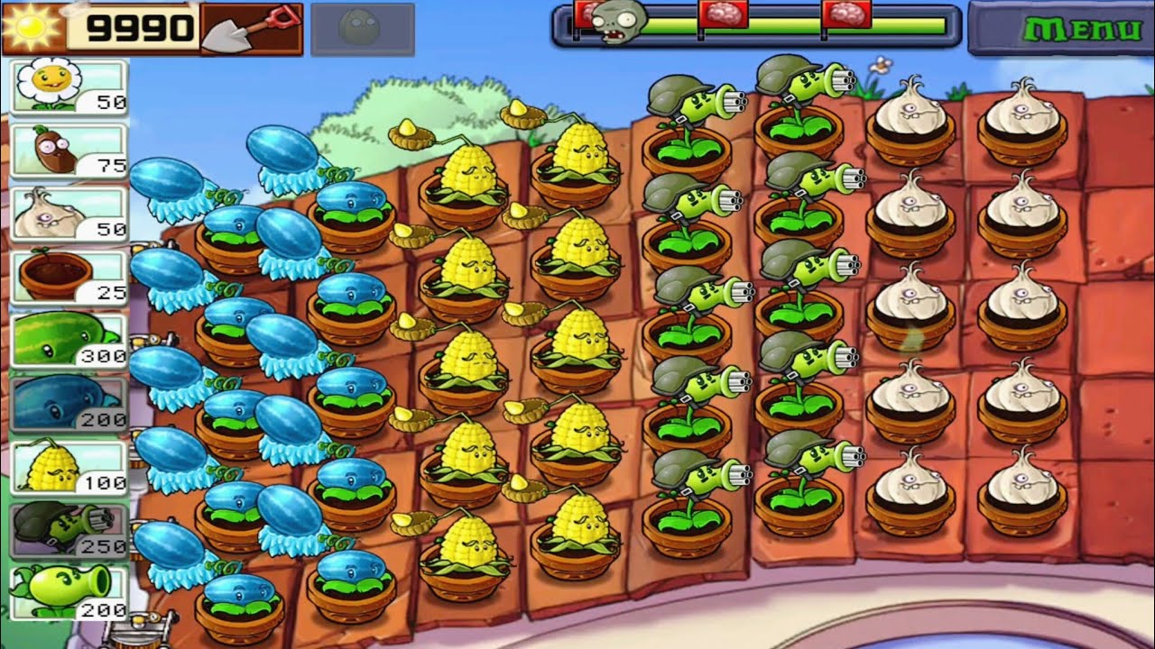 Plants vs Zombies • Adventure Roof Level 3/4 in 13:37 mins • Full ...