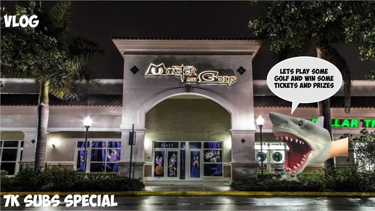 SB Movie: Shark Puppet goes to the Monster Mini Golf Arcade! - YouTube