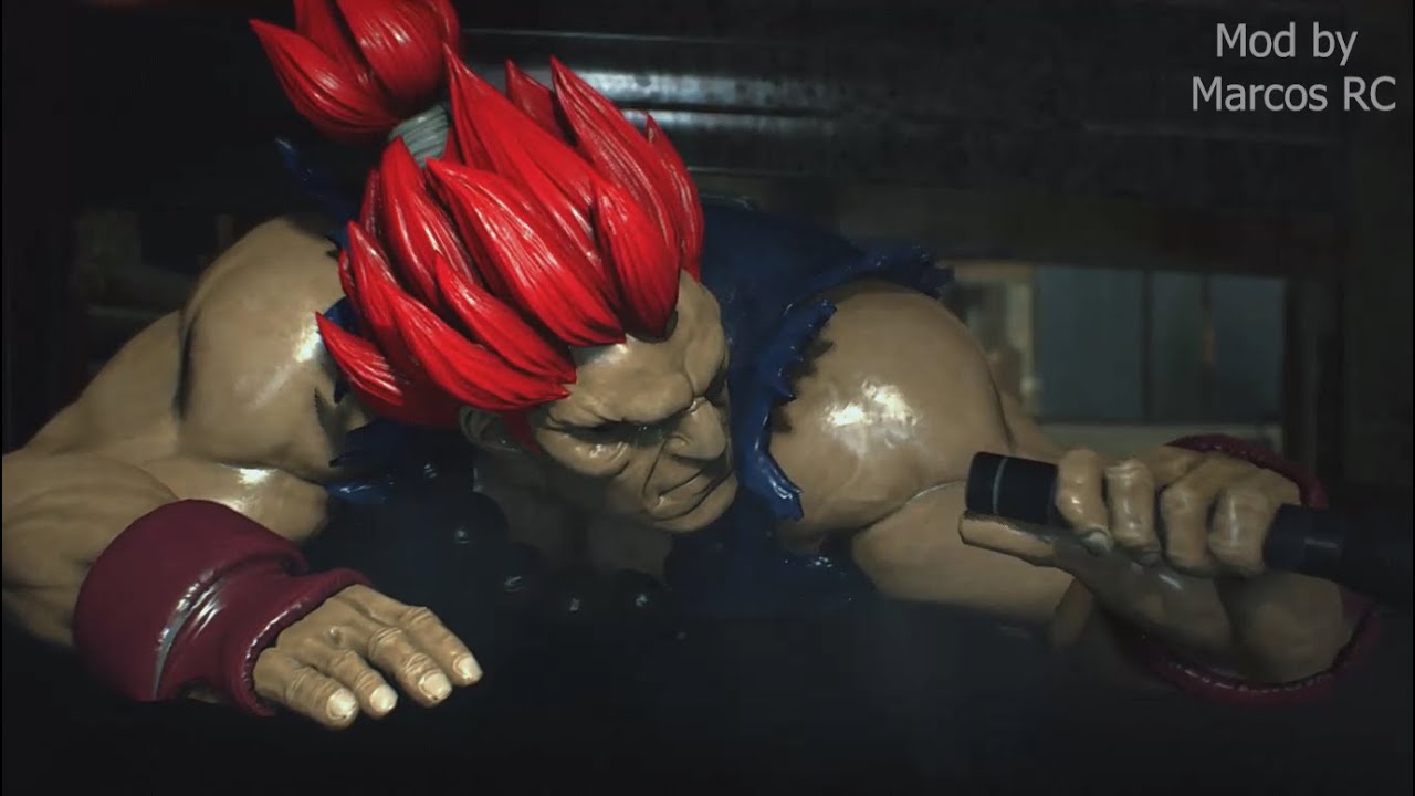 RESIDENT EVIL 2 REMAKE - Akuma from Street Fight - YouTube