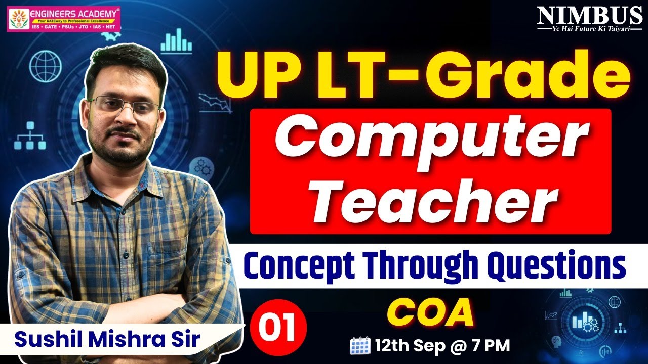 UP LT Grade Computer Teacher | COA -01 Concept Through PYQs |UP LT Grade 2025 Preparation - YouTube