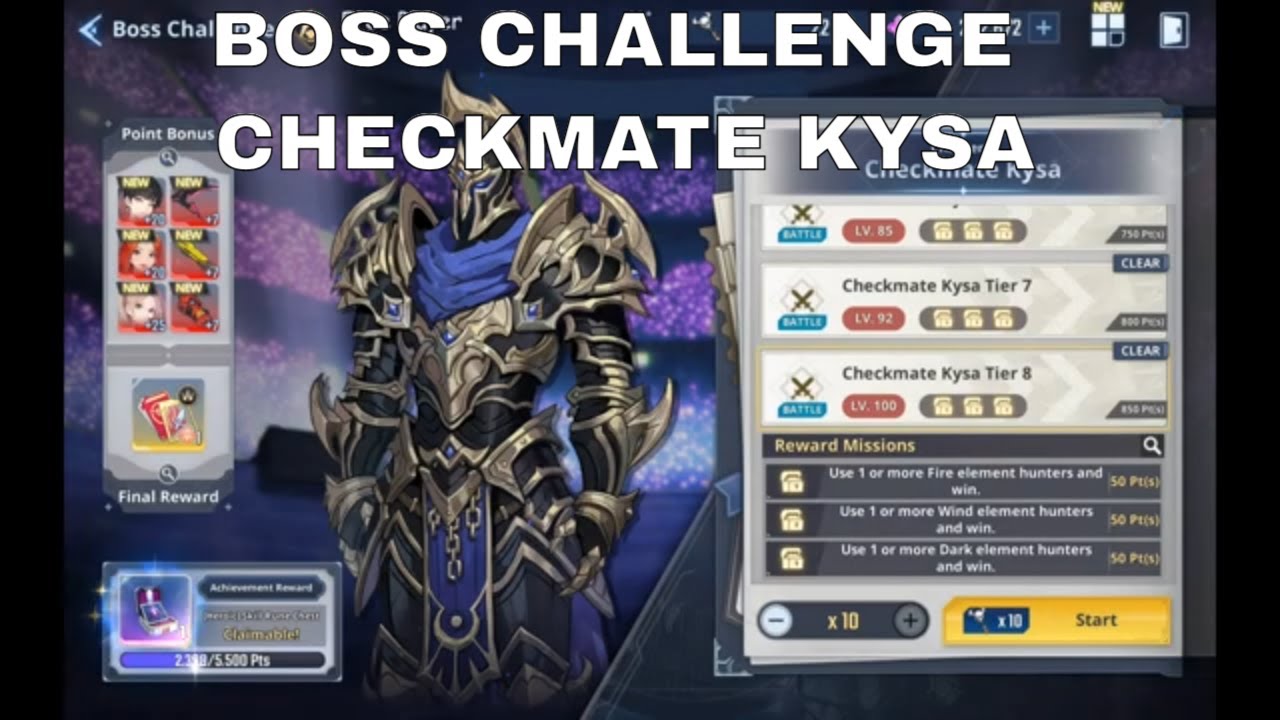 BOSS CHALLENGE - CHECKMATE KYSA SOLO LEVELING : ARISE - YouTube