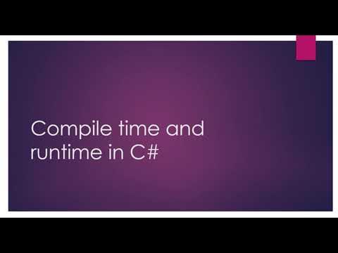 Compile time and runtime in C# || Tamil || Learn C# in Tamil - YouTube