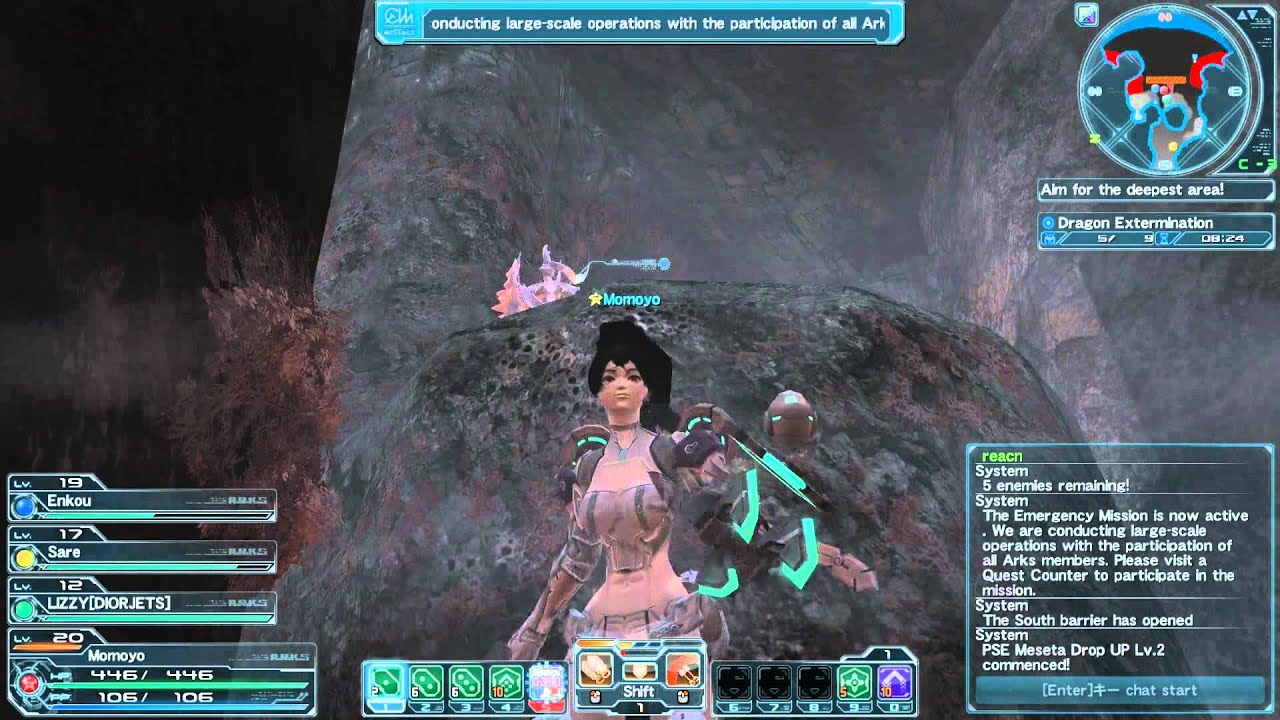 PSO2 bad spawn location - YouTube