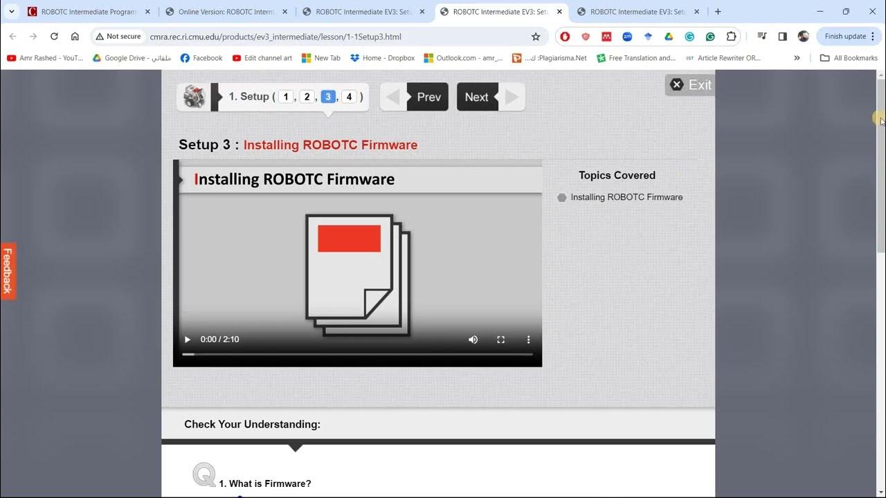MCQS on ROBOTC for LEGO EV3 setup بالعربي - YouTube