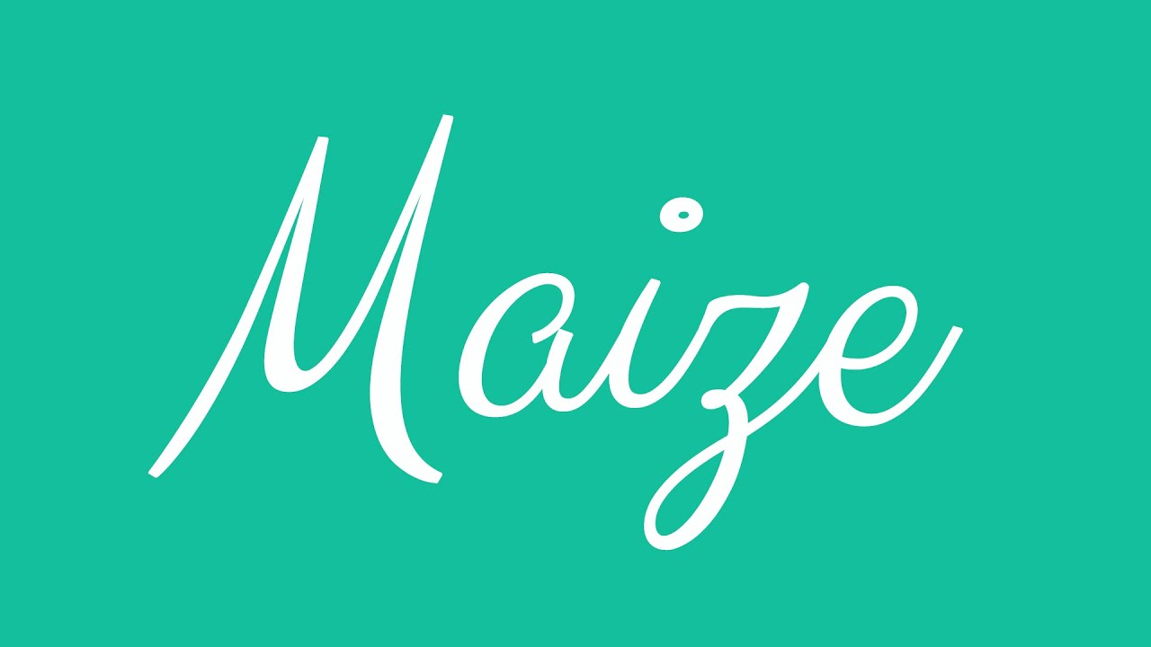 Learn how to Sign the Name Maize Stylishly in Cursive Writing - YouTube