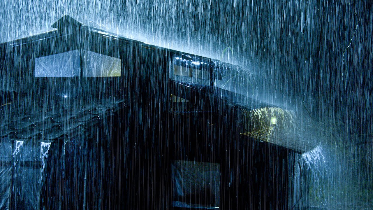 Fall Asleep Fast on Rainy Night | Strong Rainstorm & Powerful Thunder ...