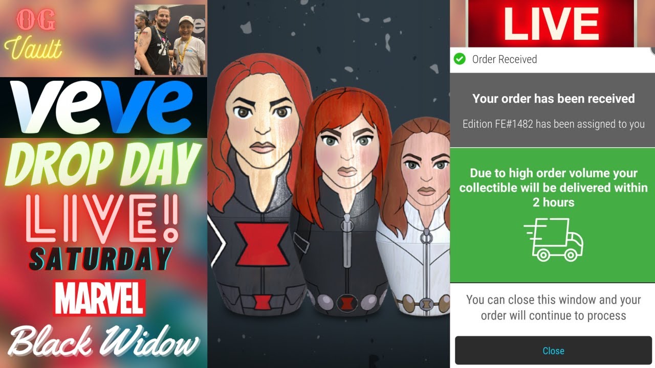 VeVe Drop Day LIVE - Black Widow Nesting Dolls Marvel Digital ...