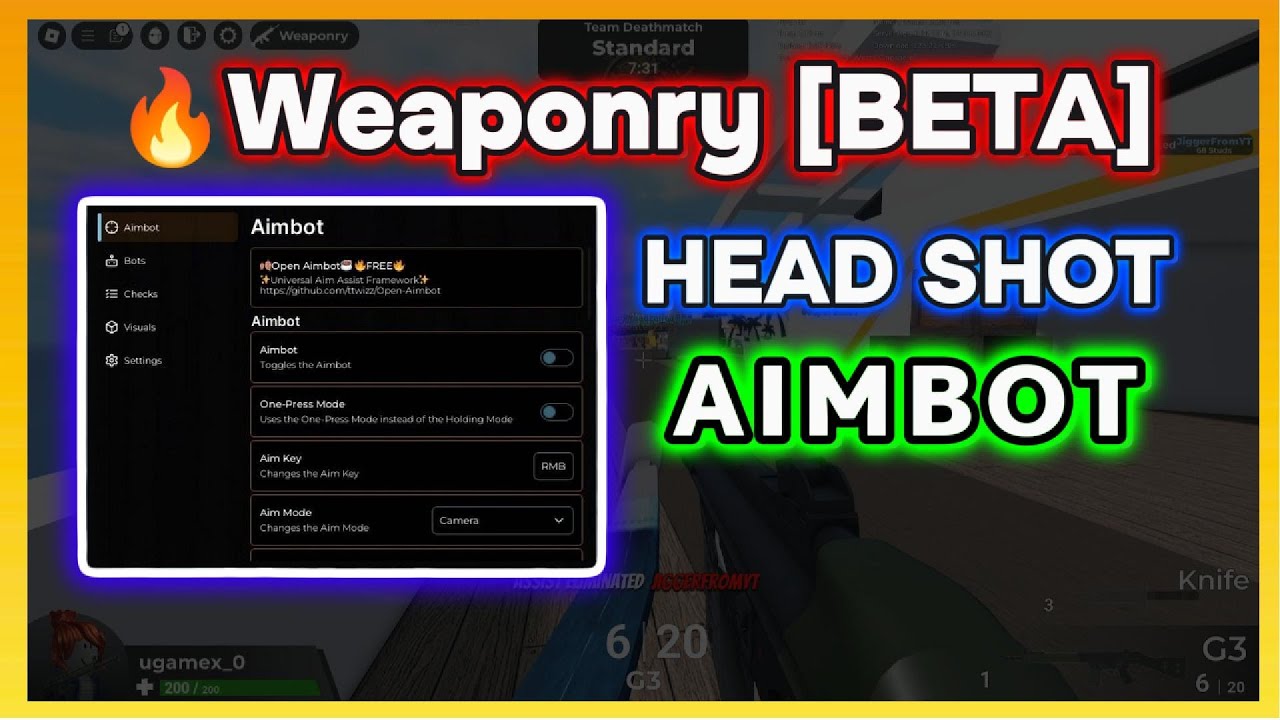🔥OP NEW🔥WEAPONRY AIMBOT SCRIPT💥WORKING💥 ESP, SILENT AIM, TRACERS AND ...