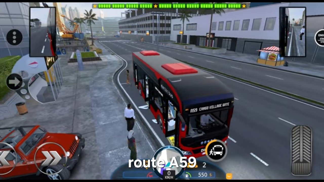 Playing Bus simulator Dubai Route 5 - YouTube