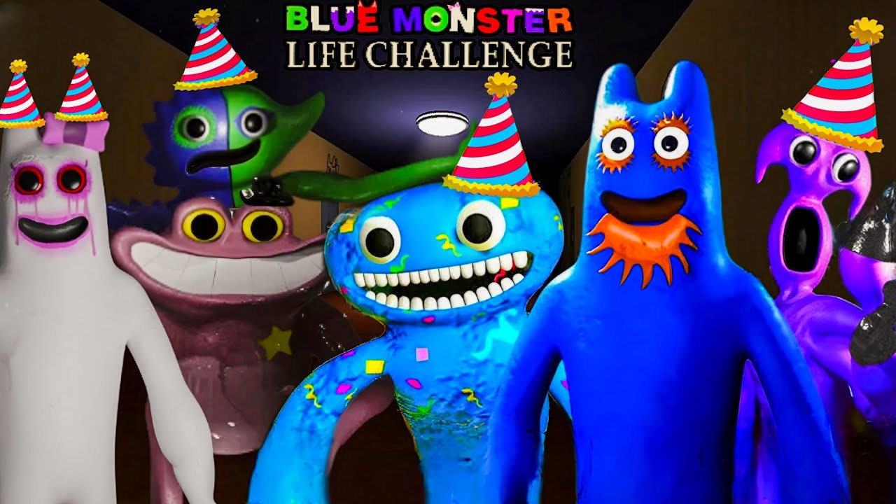 Garten Of Banban 8 Monster's Birthday Party - Blue Monster Life ...