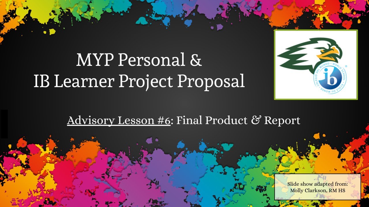 MYP PP & IB LP Lesson #6 Final Product & Report - YouTube