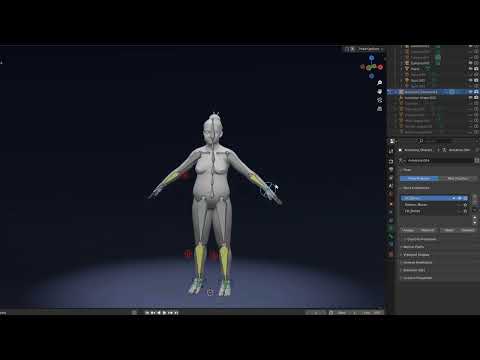 Stylized Fat Female Body Base Mesh 3D Model – Rigged with IK/FK Switch (Game/Animation Ready)