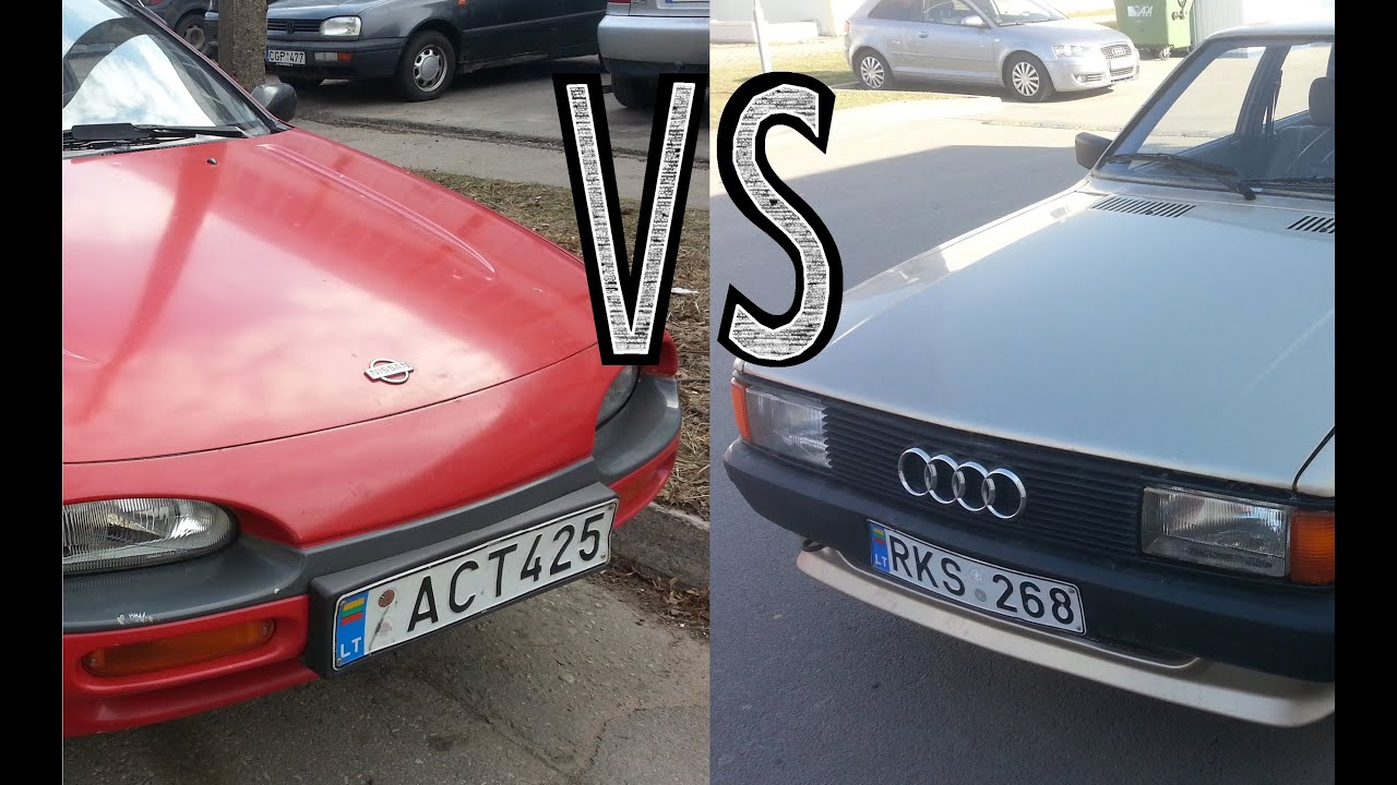 Audi 80 b2 VS Nissan 100NX - YouTube