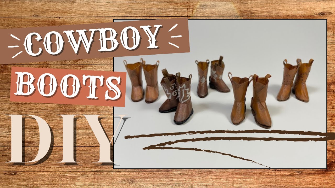 Make A Pair Of Miniature Cowboy Boots With Masking Tape/DIY/ Tutorial ...
