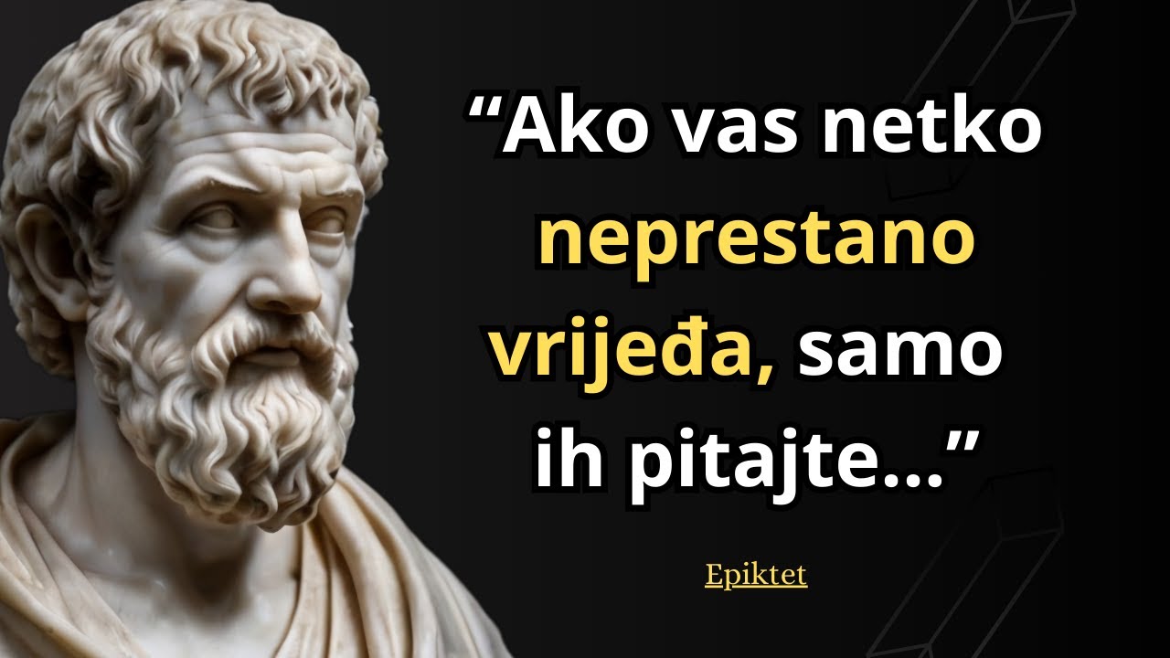 Što učiniti Kad te Netko Povrijedi? | Epiktet Životne Lekcije - YouTube