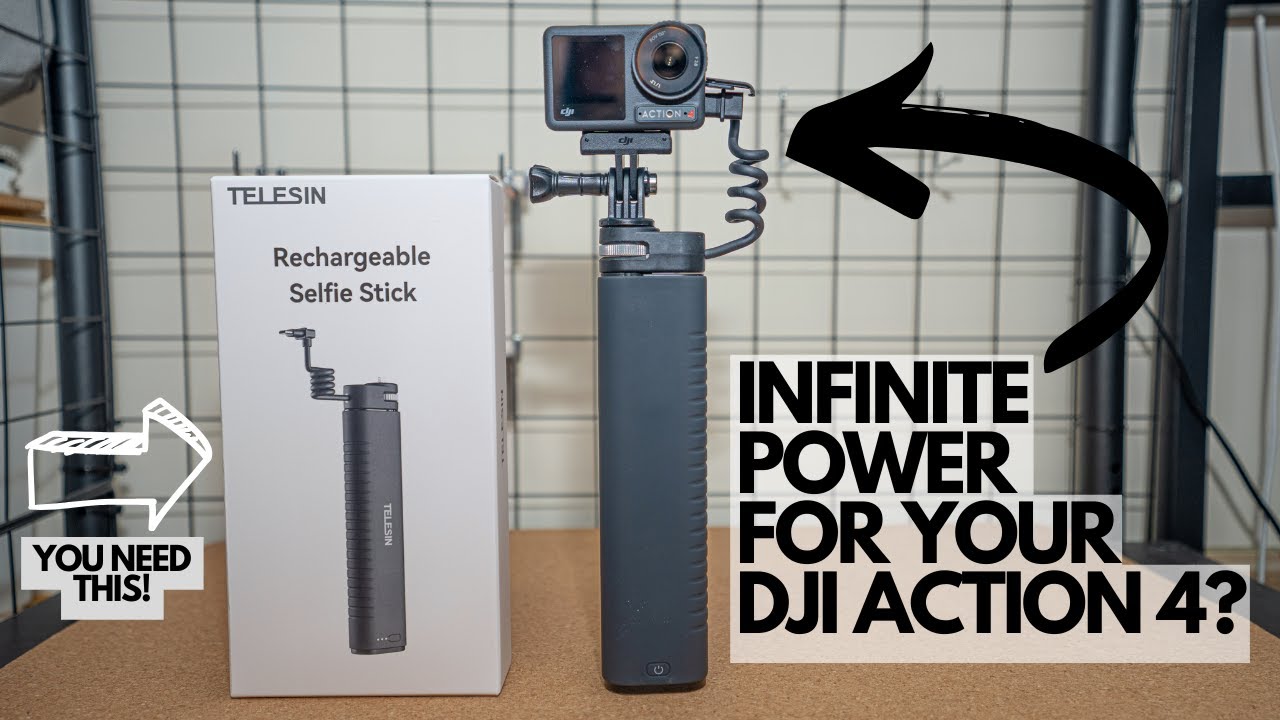 DJI Action 4 Battery Problem? Telesin 10000 MAH Rechargeable Selfie ...