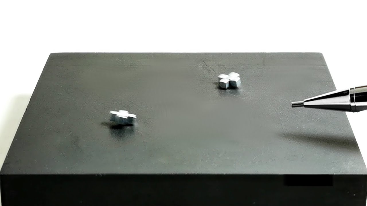 Diamagnetic Levitation of Plus Shaped Arrays ~ 2 mm Cubes ~ Magnetic ...