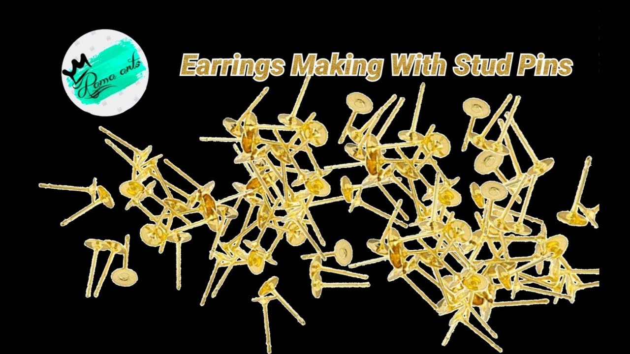 Ear hangings making with stud pins |Making Unique style - YouTube