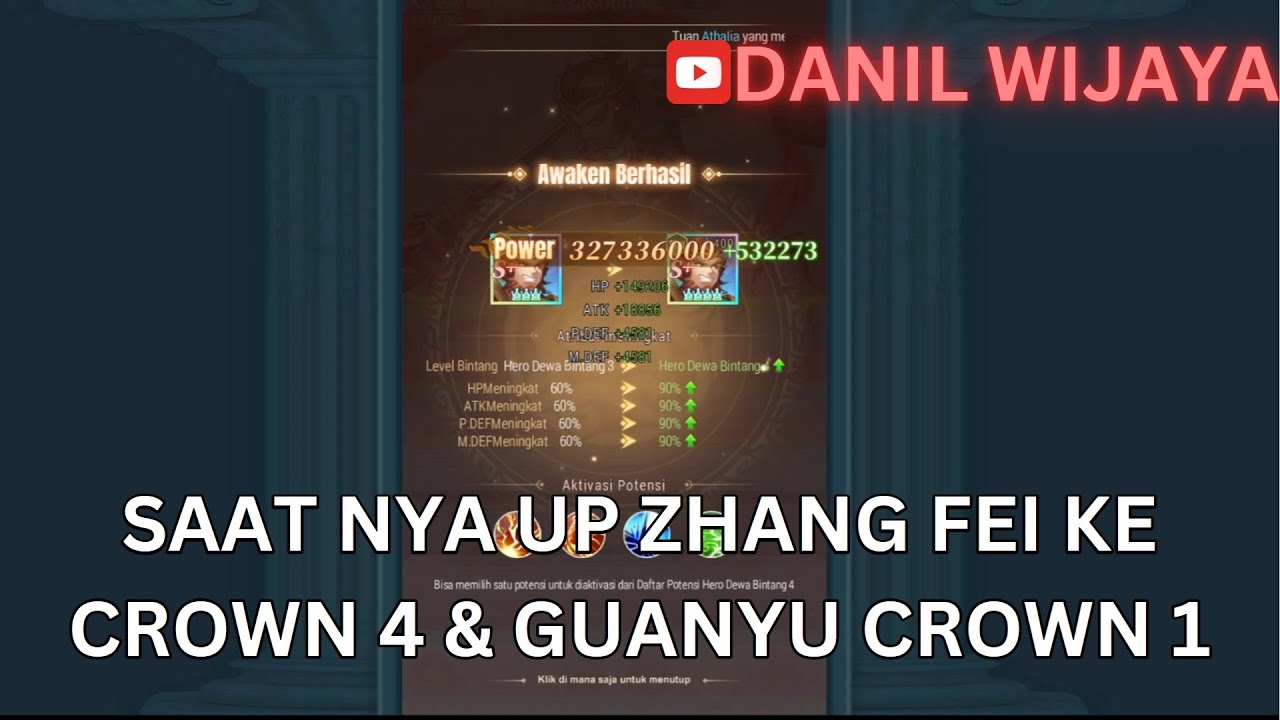 SAAT NYA UP ZHANG FEI KE CROWN 4 & GUANYU CROWN 1 - X SAMKOK - YouTube