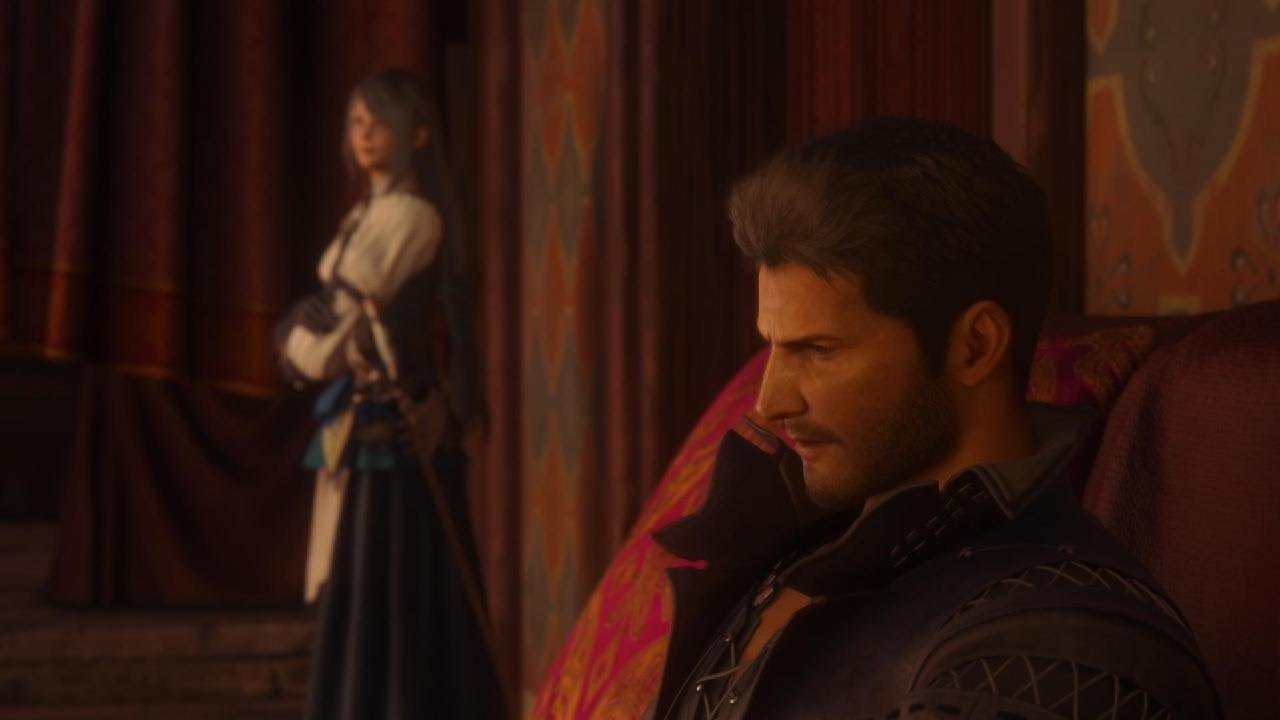 FINAL FANTASY XVI - Clive, Cid & Jill in the brothel scene - YouTube