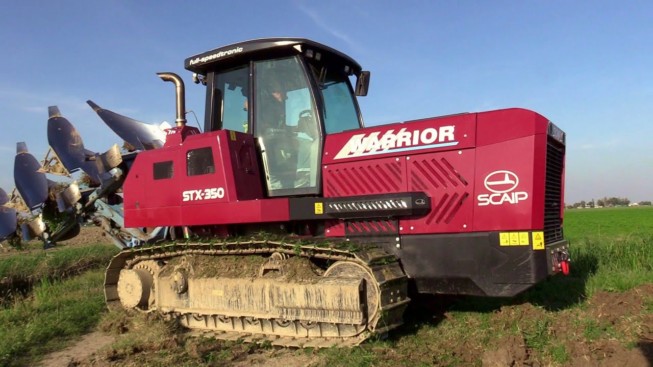 Scaip Warrior STX-350 + Aldo Annovi 3 bottom plow - POV & cab view ...