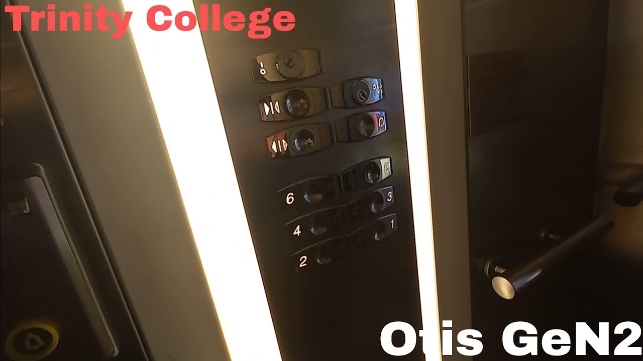 A nice Otis GeN2 2000 MRL traction lift at the Trinity College, Dublin ...