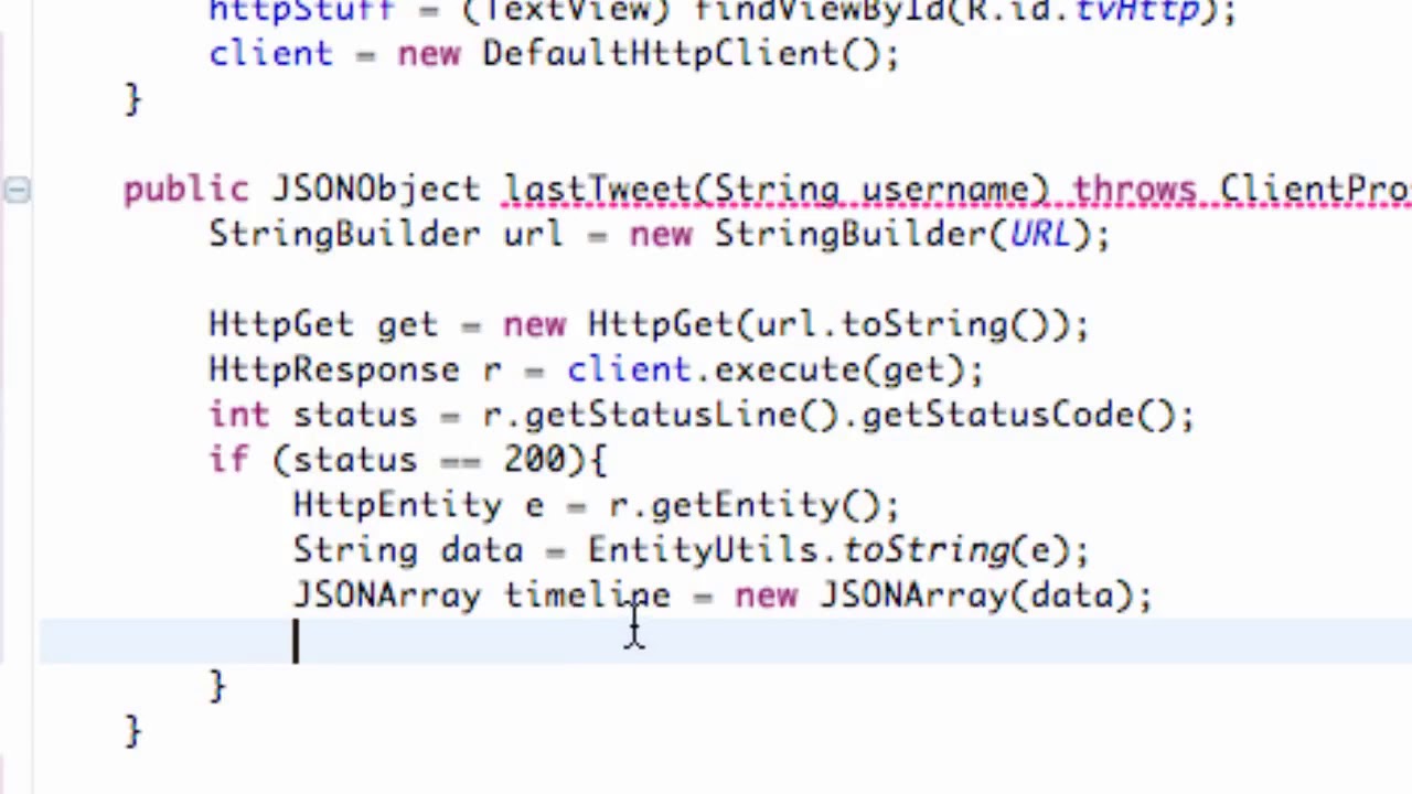 Android Developing Applications Tutorial 151 JSONArrays and JSONObjects ...