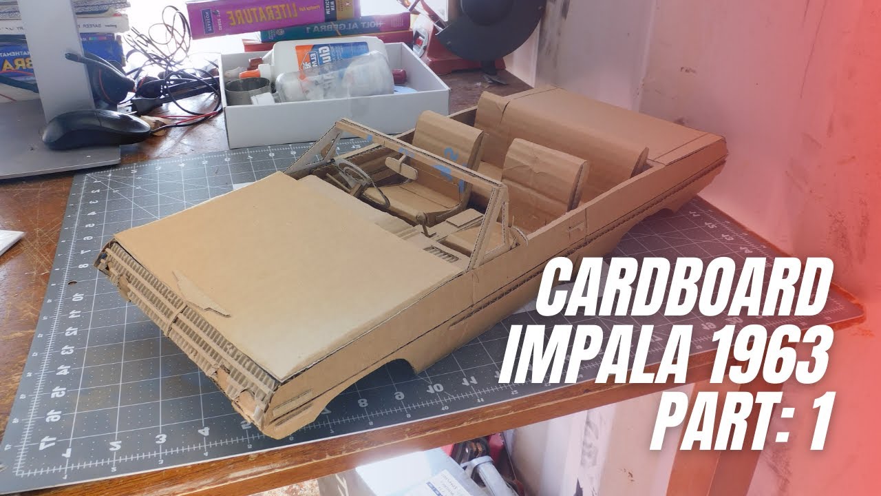 Cardboard replica Chevy Impala 1963 - part 1 - YouTube