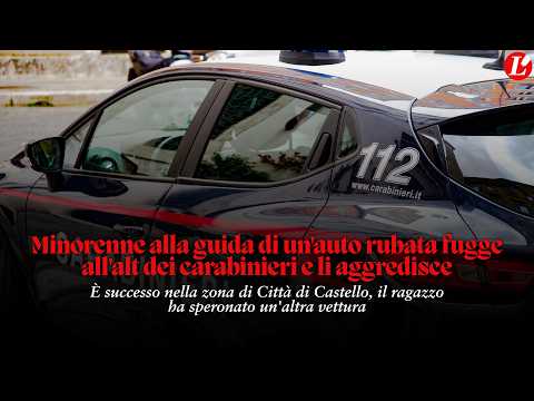 Minorenne alla guida di un'auto rubata fugge all'alt dei carabinieri e li aggredisce