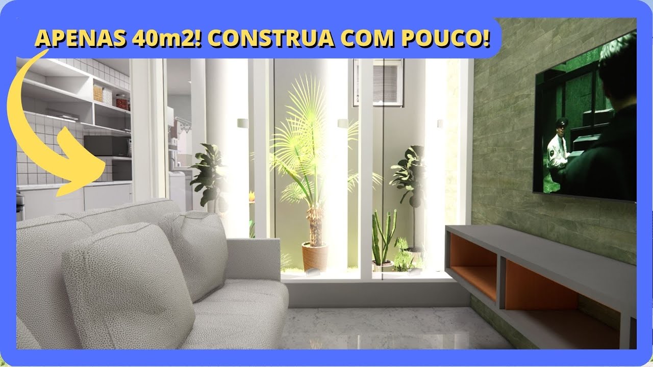 PLANTA PRONTA DE CASA TERRENO 5X8 - CASA COM 40m2 - YouTube