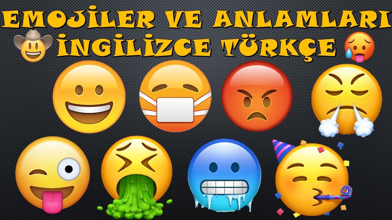 EMOJİLER VE ANLAMLARI İNGİLİZCE TÜRKÇE/EMOJIS AND THEIR MEANINGS/THE ...