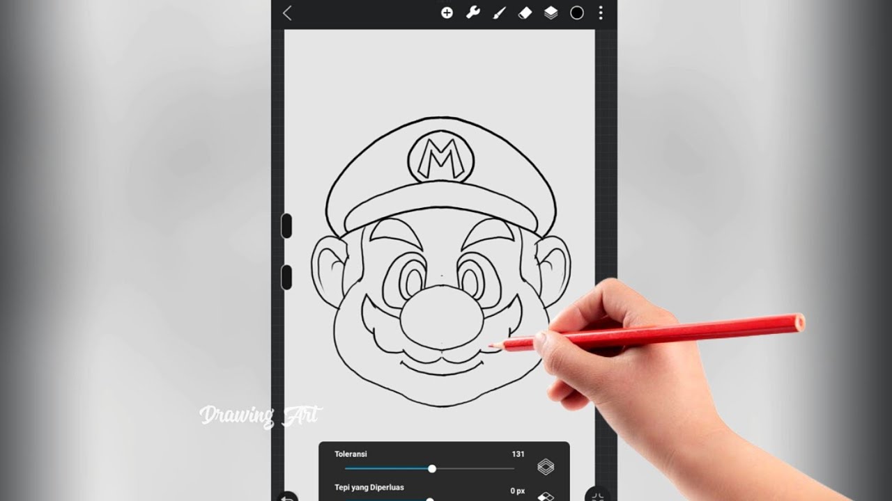 How to draw and color super mario face Drawing Art - YouTube