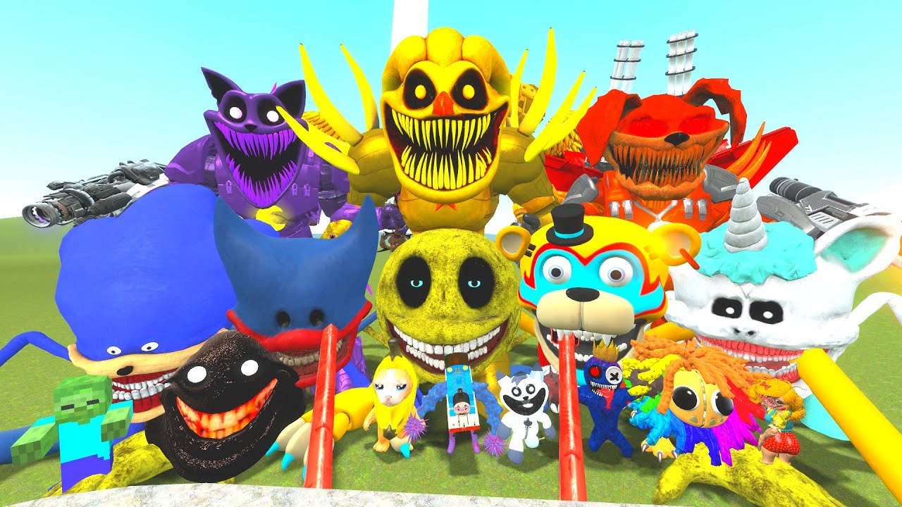 ALL SHIN SONIC HUGGY WUGGY YARNABY POPPY PLAYTIME CHAPTER 4 EVOLUTION ...