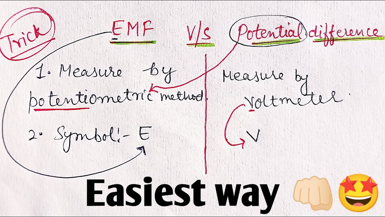 Trick to learn difference between emf and potential difference ...