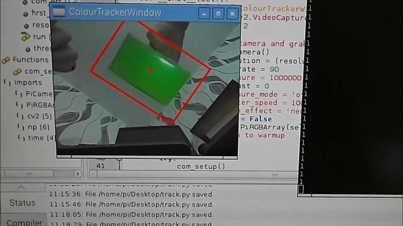 Tracking green object with RPi camera - YouTube