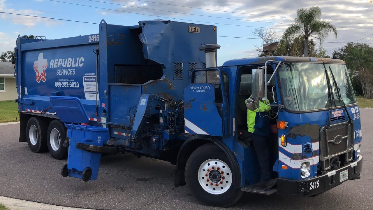 Fast Republic Services Autocar Heil Multitask Garbage Trucks + Bonus ...