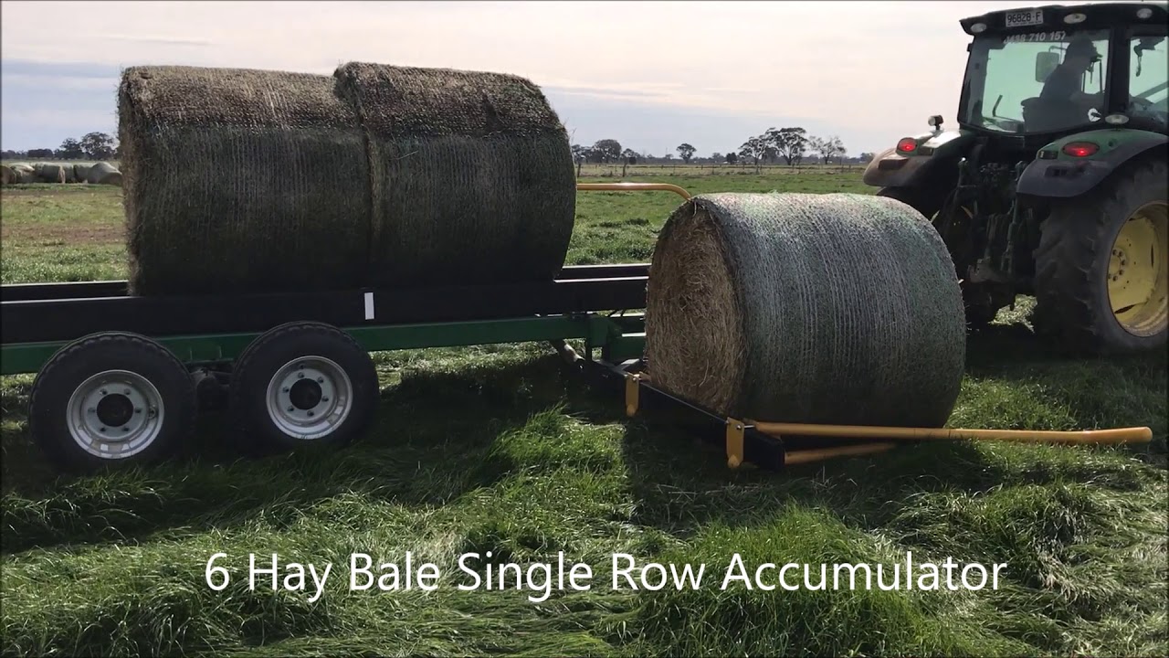 6 Hay Bale Accumulator - Single Row made by Formica Engineering - YouTube