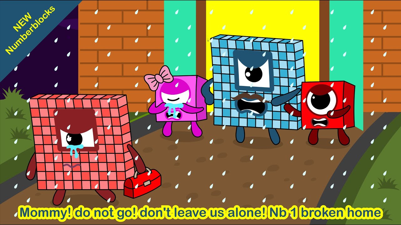 Mommy! do not go! don't leave us alone! Nb 1 broken home | Numberblocks ...